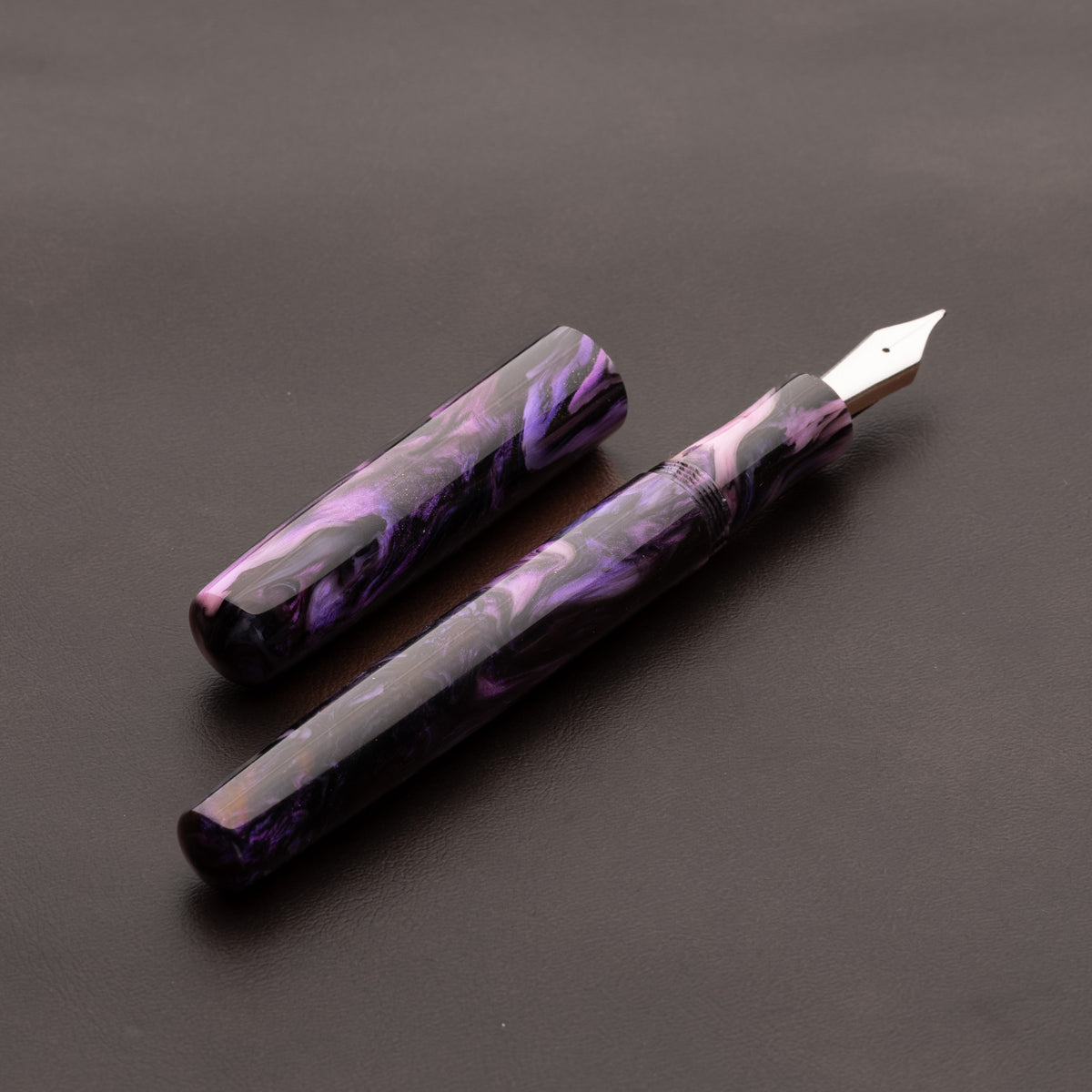 Fountain Pen - Bock #6 - 13 mm - Turnt Pen Co Dusky Orchid Abalone ...