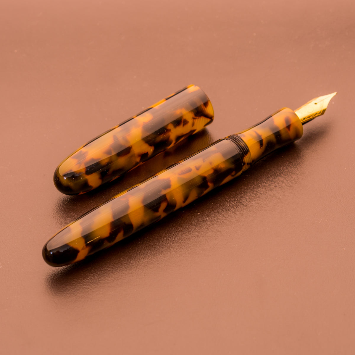 Fountain Pen - Bock #6 - 15 mm - Tortoise Cellulose Acetate – Giants' Pens